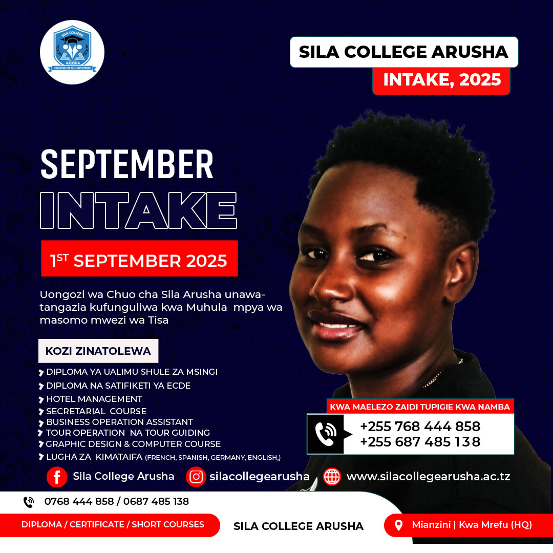 SEPTEMBER INTAKE 2025 - Sila college arusha